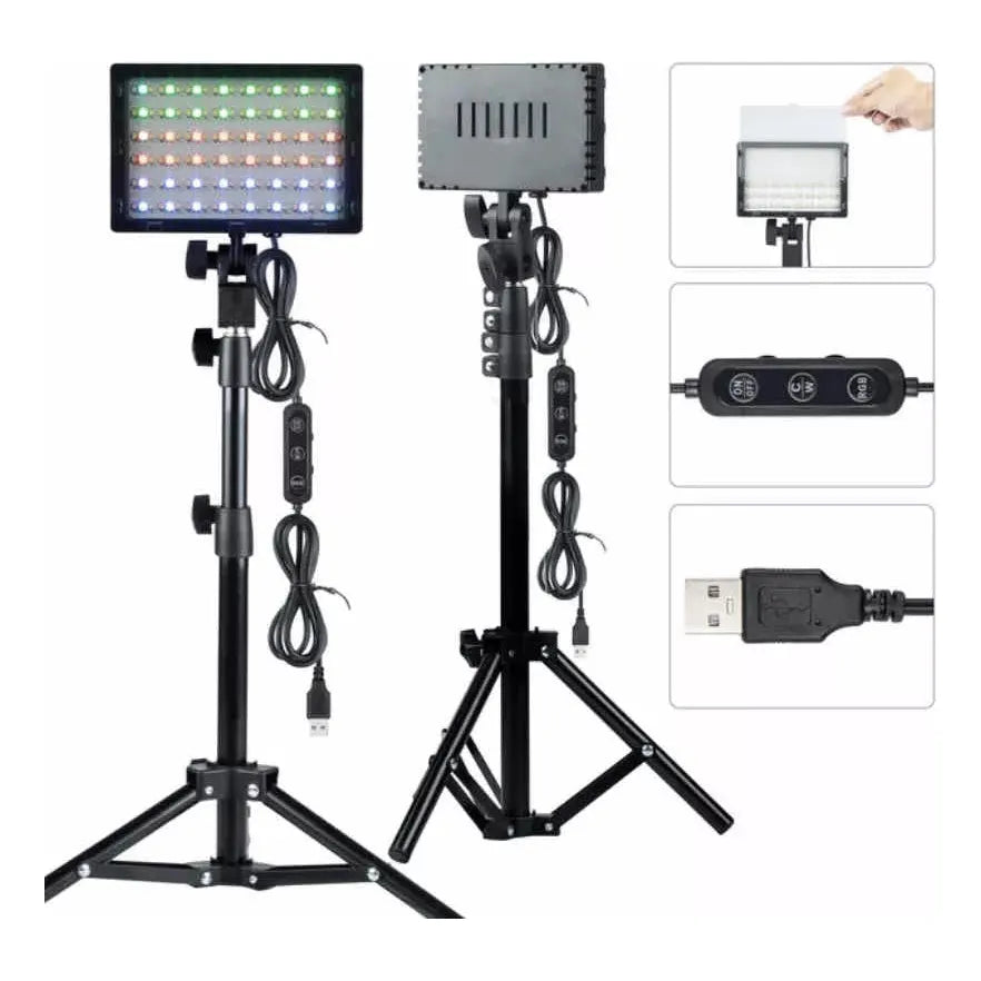 Kit Iluminación X2 Panel Led Rgb Multicolor Fotografía Video – LA ...